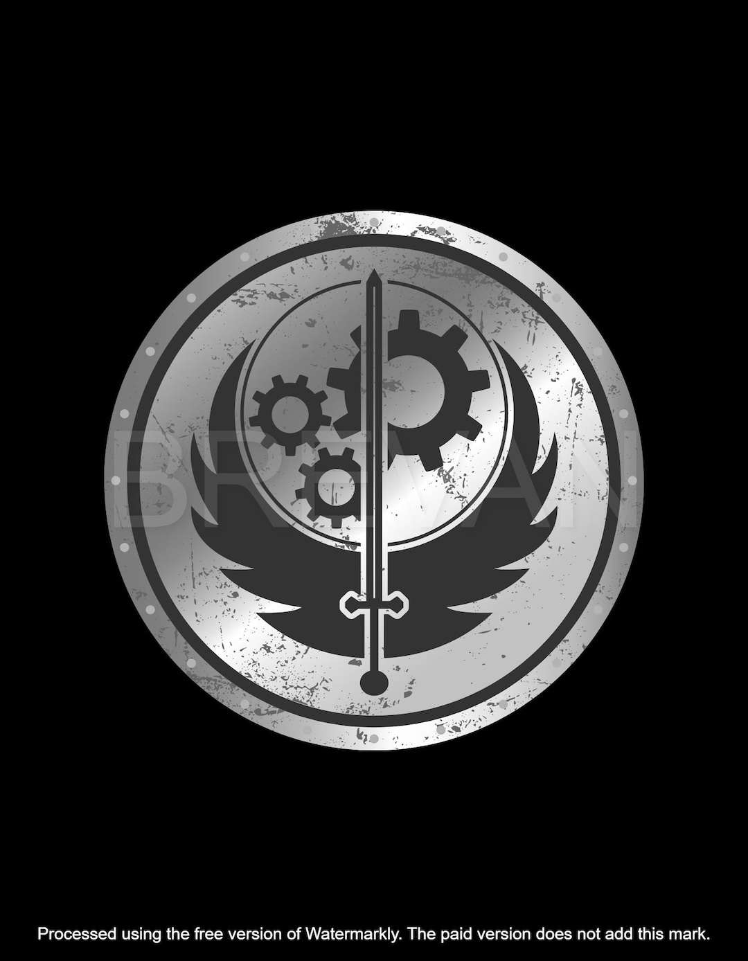 Brotherhood of Steel Fallout Faction Logo Design BOS Fallout Svg ...