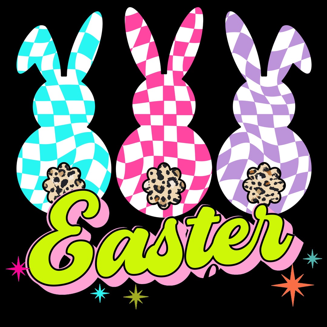 Easter Vibes PNG, Happy Easter, Easter Bunny Digital, Checker Easter - Etsy