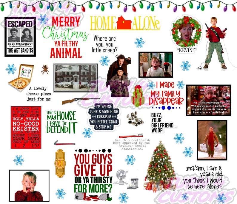 Christmas Movie 20oz Tumbler Wrap Bundle, Christmas Story, Elf, Home ...