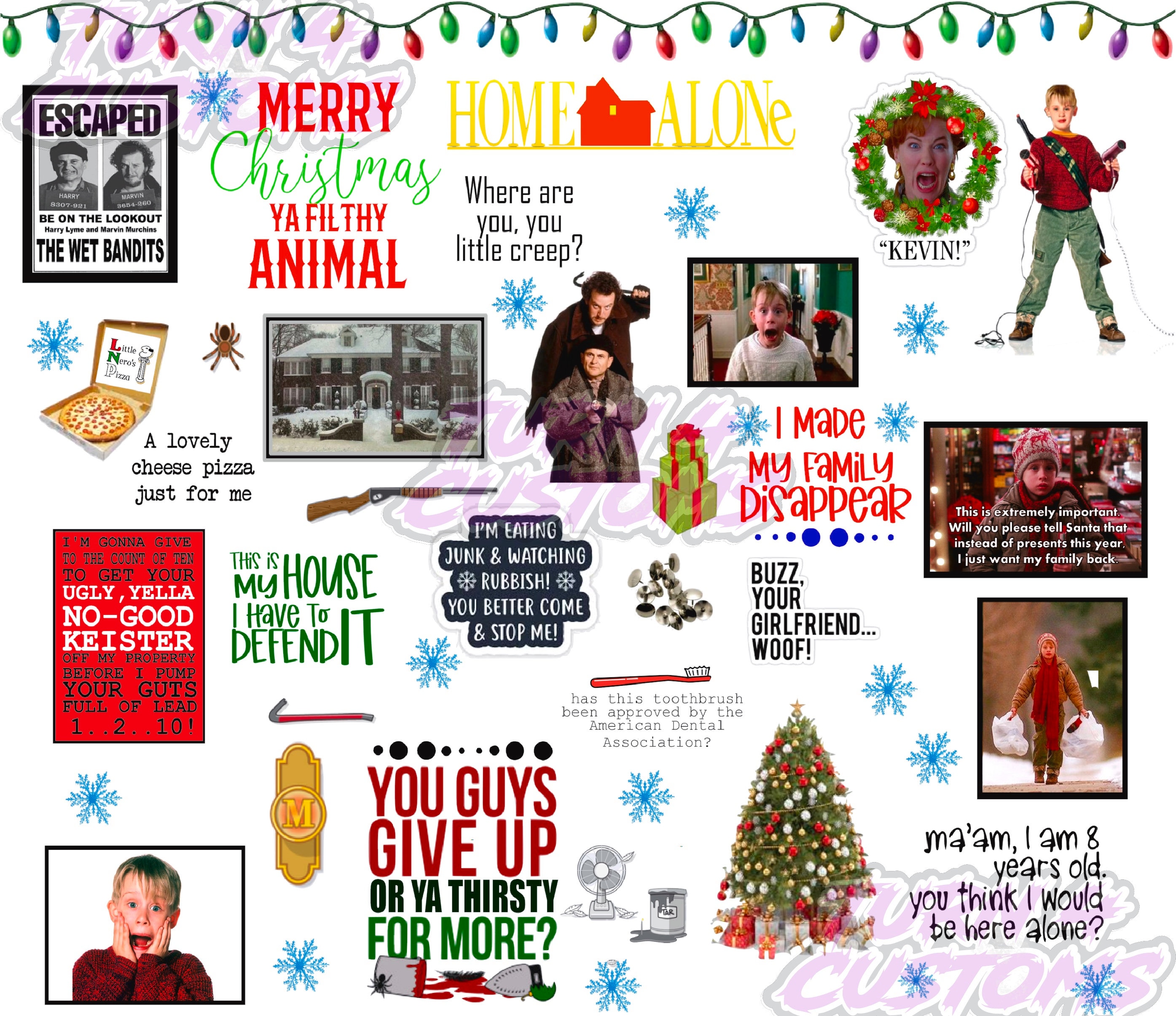 Christmas Movie 20oz Tumbler Wrap Bundle, Christmas Story, Elf, Home ...