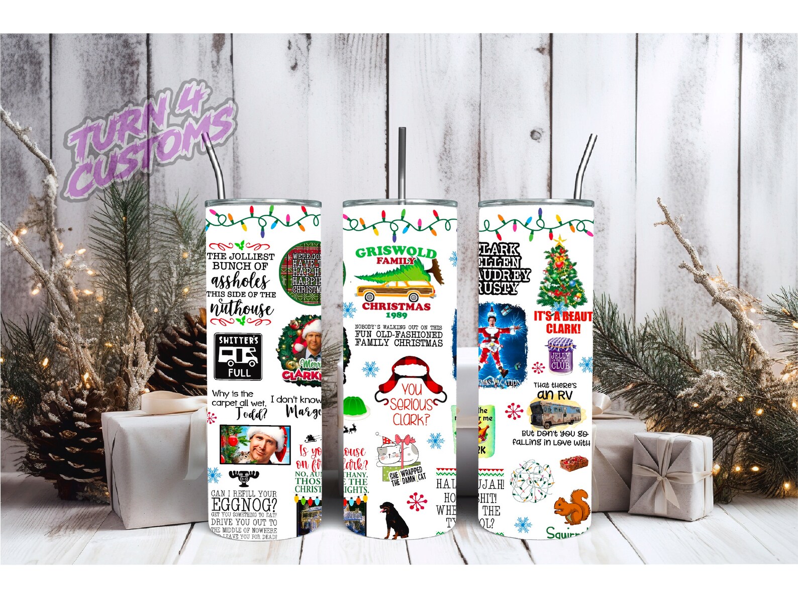 Christmas Movie 20oz Tumbler Wrap Bundle, Christmas Story, Elf, Home ...