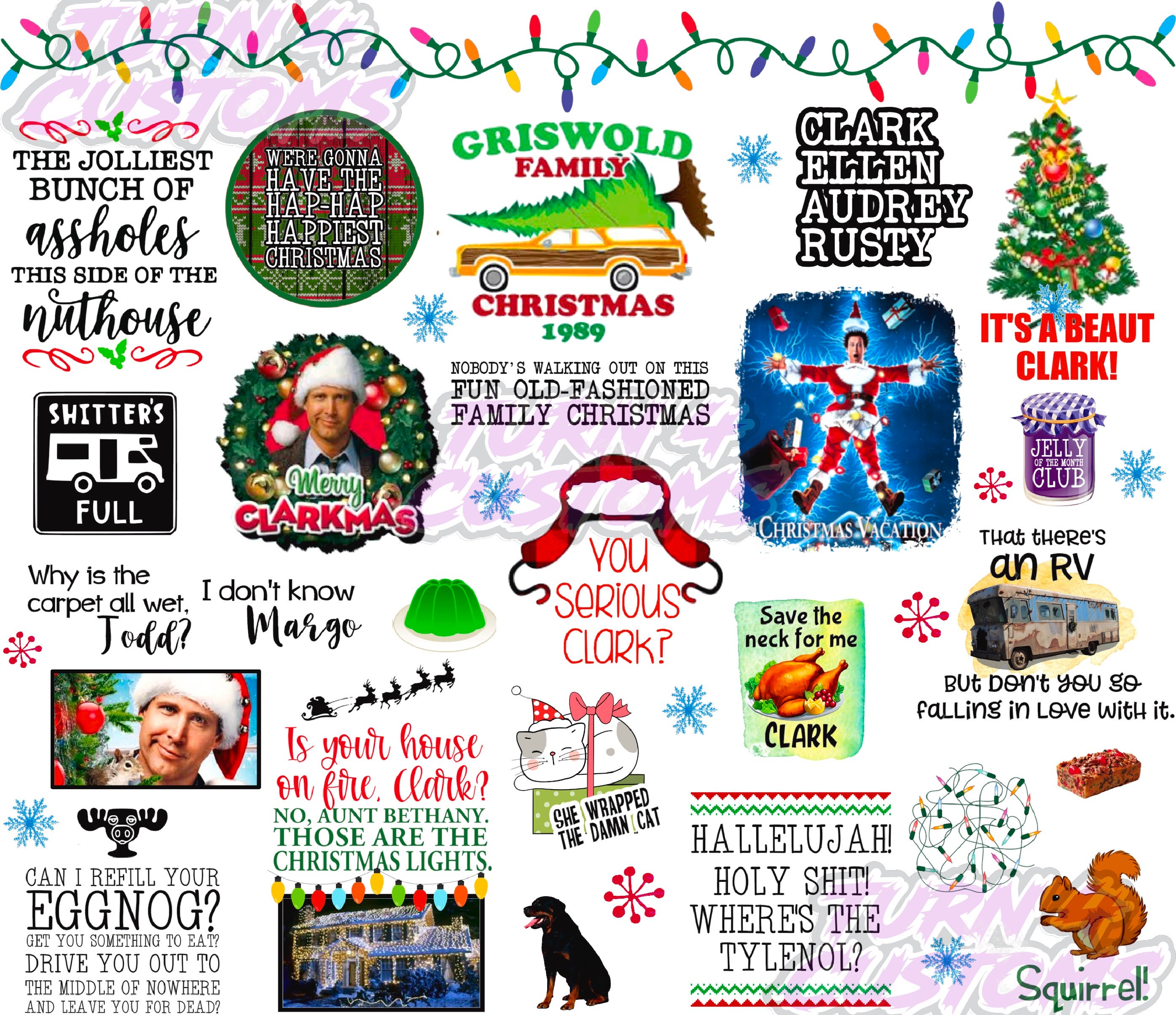 Christmas Movie 20oz Tumbler Wrap Bundle, Christmas Story, Elf, Home ...