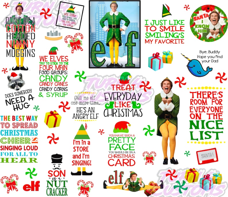 Christmas Movie 20oz Tumbler Wrap Bundle, Christmas Story, Elf, Home ...