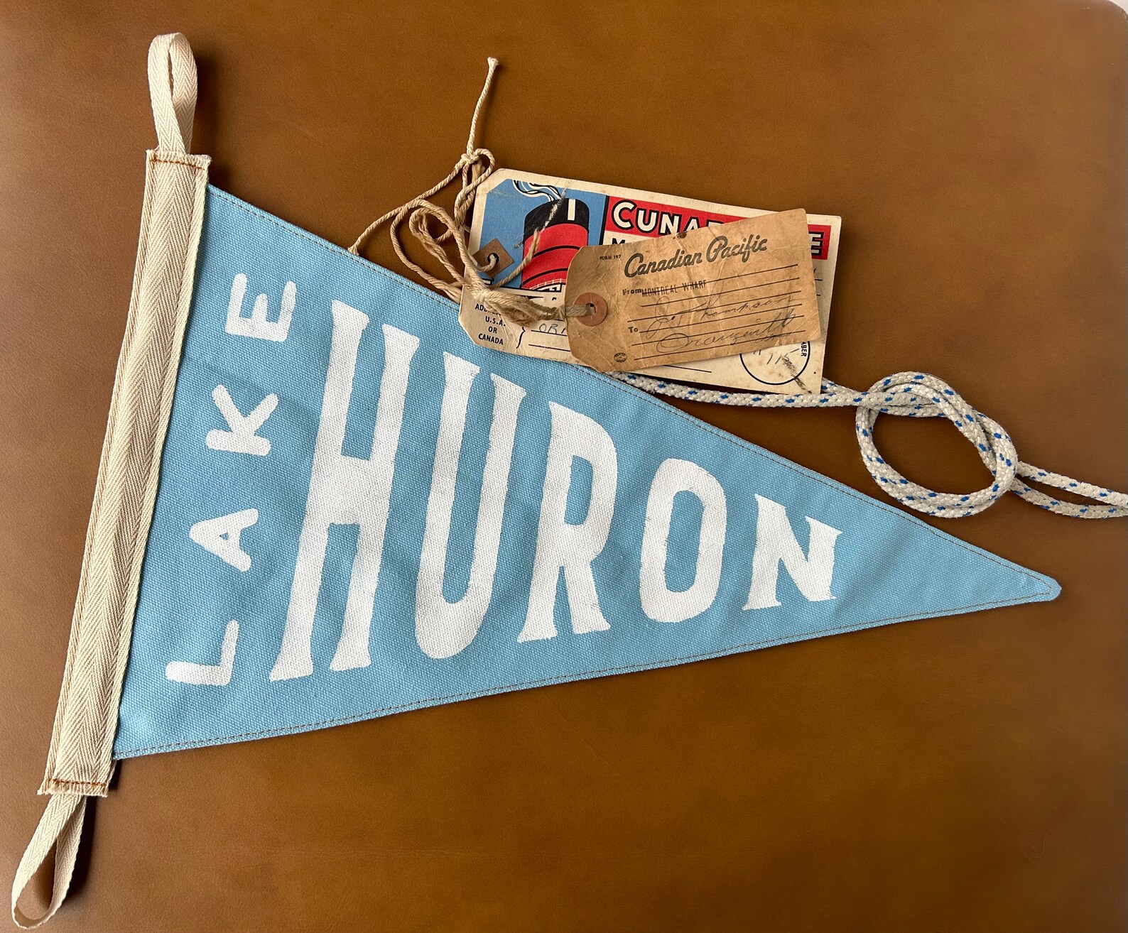 Lake Huron Canvas Pennant Flag - Etsy