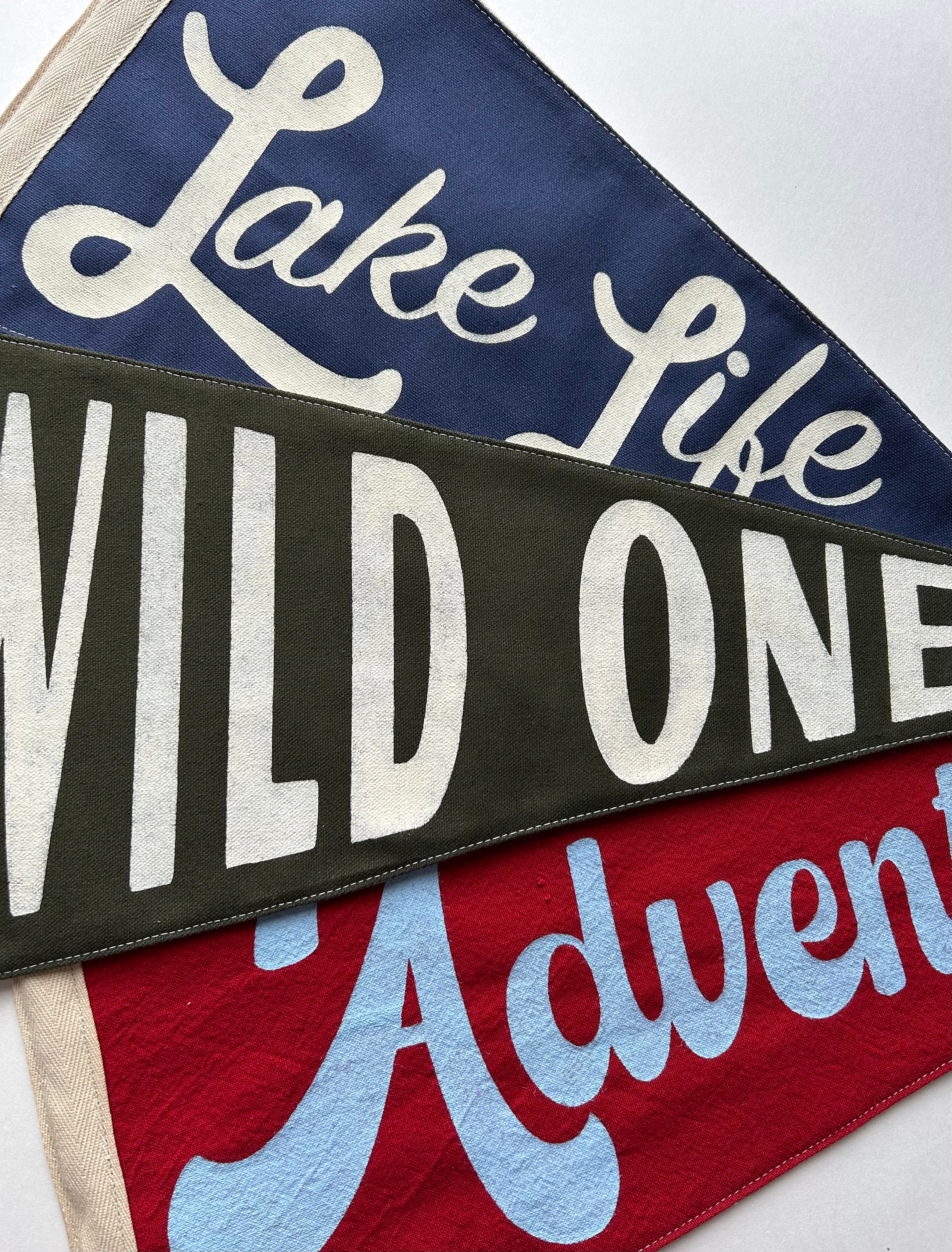 Personalized Pennant Canvas Pennant Handmade Pennant Cottage Decor ...