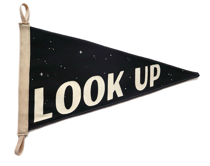 Canvas Pennant Flag - Night Sky Stars Vintage-style Pennant - Etsy