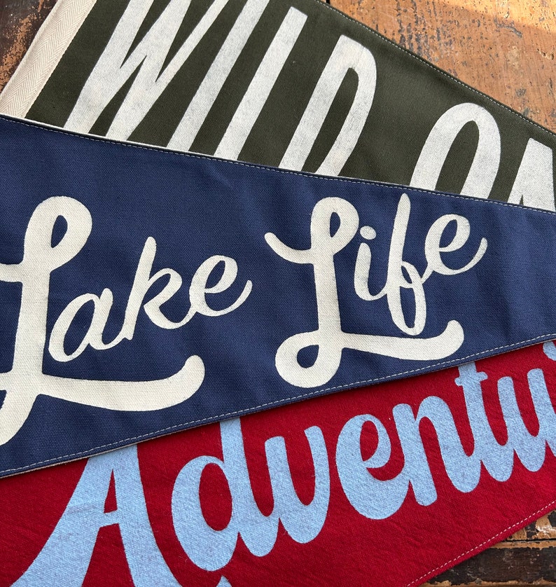 Personalized Pennant Canvas Pennant Handmade Pennant Cottage Decor ...