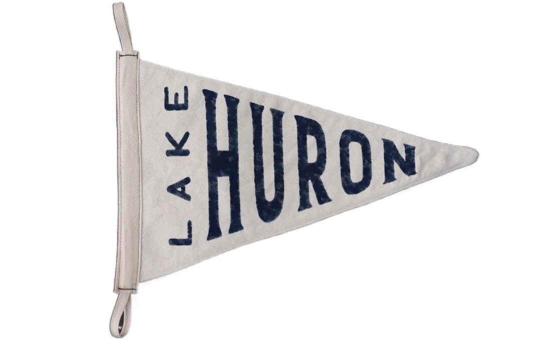 Lake Huron Canvas Pennant Flag - Etsy