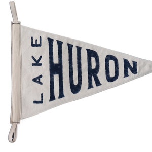 Lake Huron Canvas Pennant Flag - Etsy