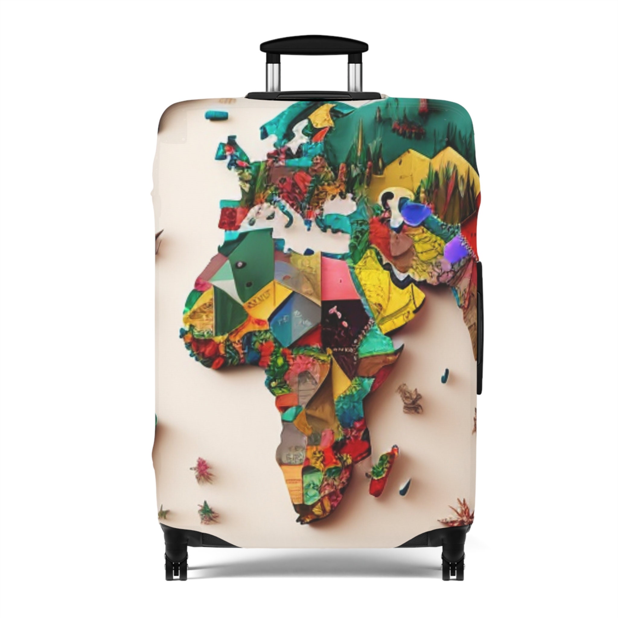 Travel in Style With This World Map Suitcase Cover - Etsy