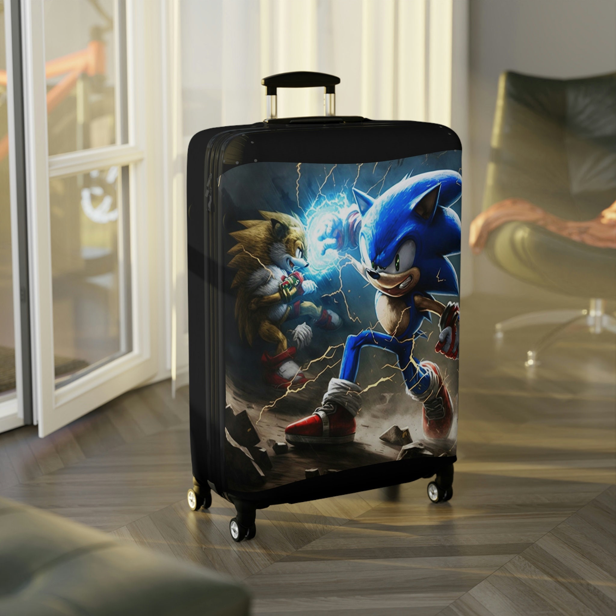 Supersonic Travel in Style With Sonic and Tales Suitcase Cover Durable ...
