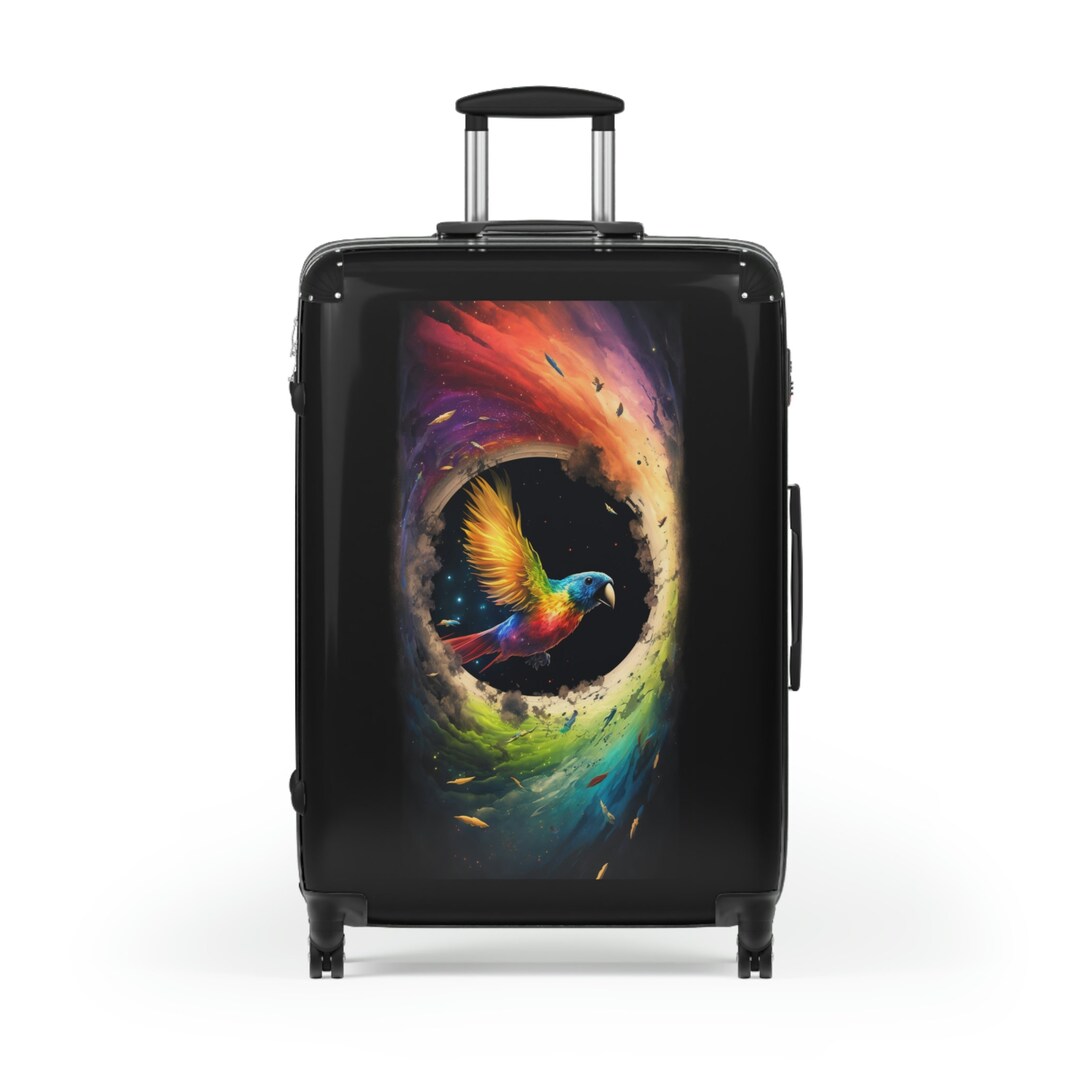 Parrot Airplane Suitcase, Suitcase With Wheels, Travel Suitcase, Parrot ...