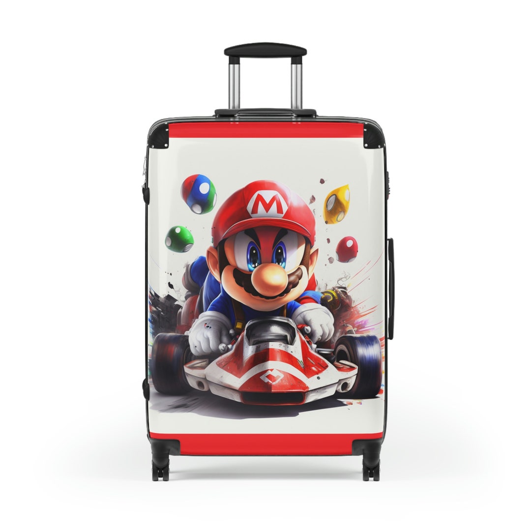 Luggage Mario Bros Custom Suitcase Unique Luggage - Etsy