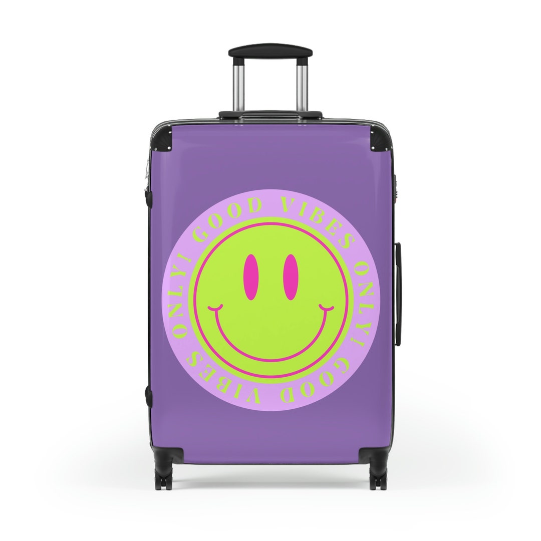 Smiley Face Suitcase, Custom Retro Smiley Face, Carry-on Luggage - Etsy