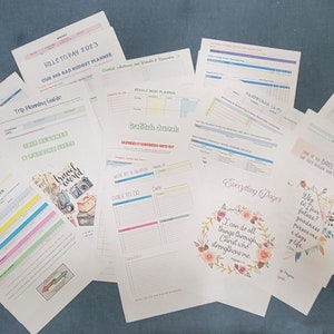 Christian Themed Colorful Planner Pages With Encouraging Bible Verses ...