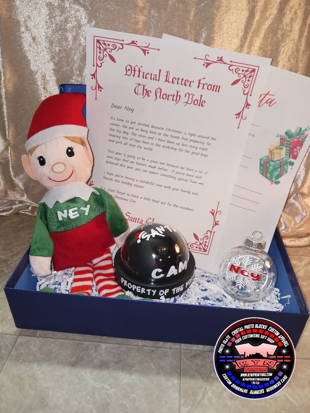 Christmas Magic Box, Santa Cam, Personalized Elf and Ornament - Etsy