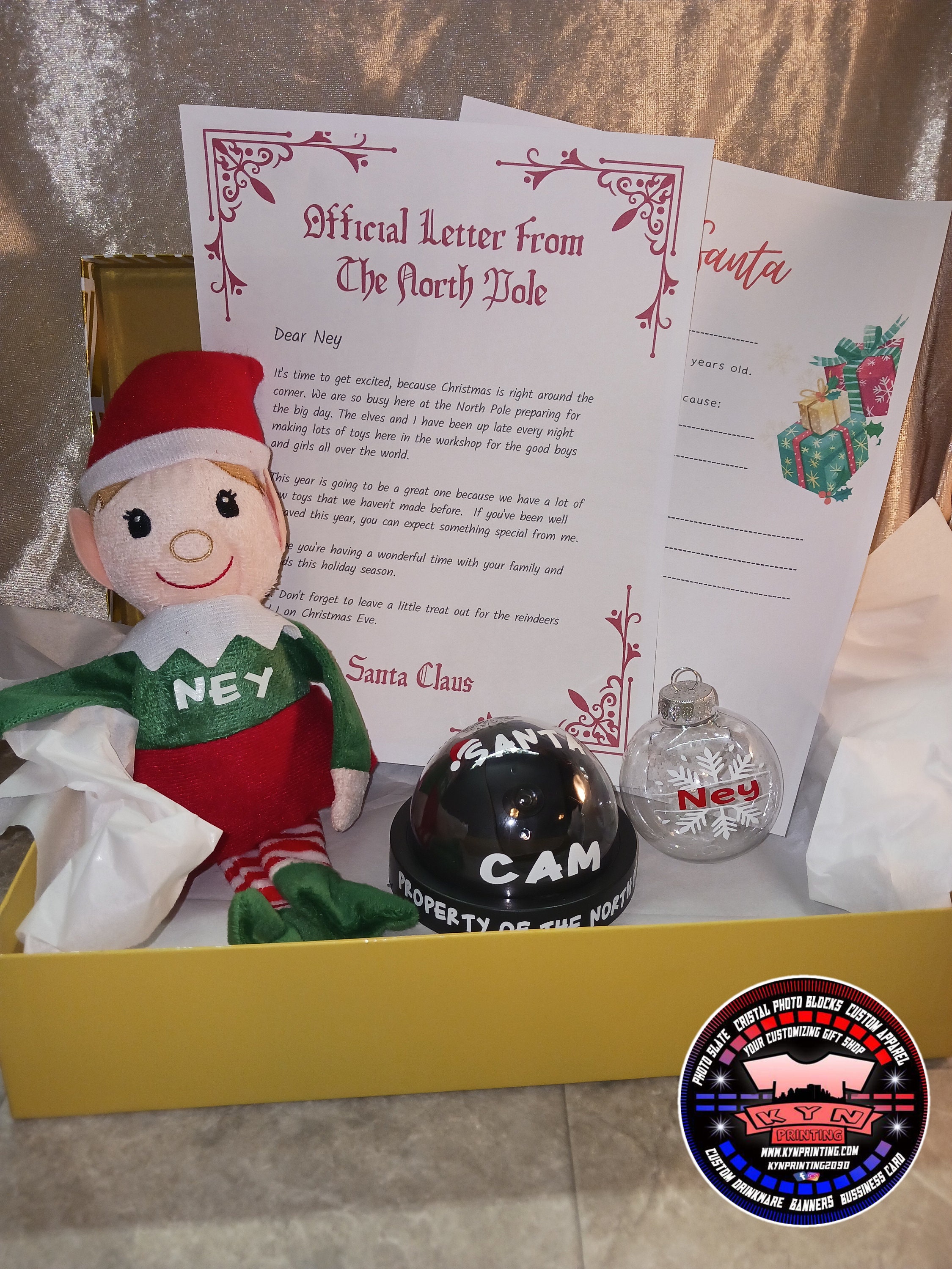 Christmas Magic Box, Santa Cam, Personalized Elf and Ornament - Etsy