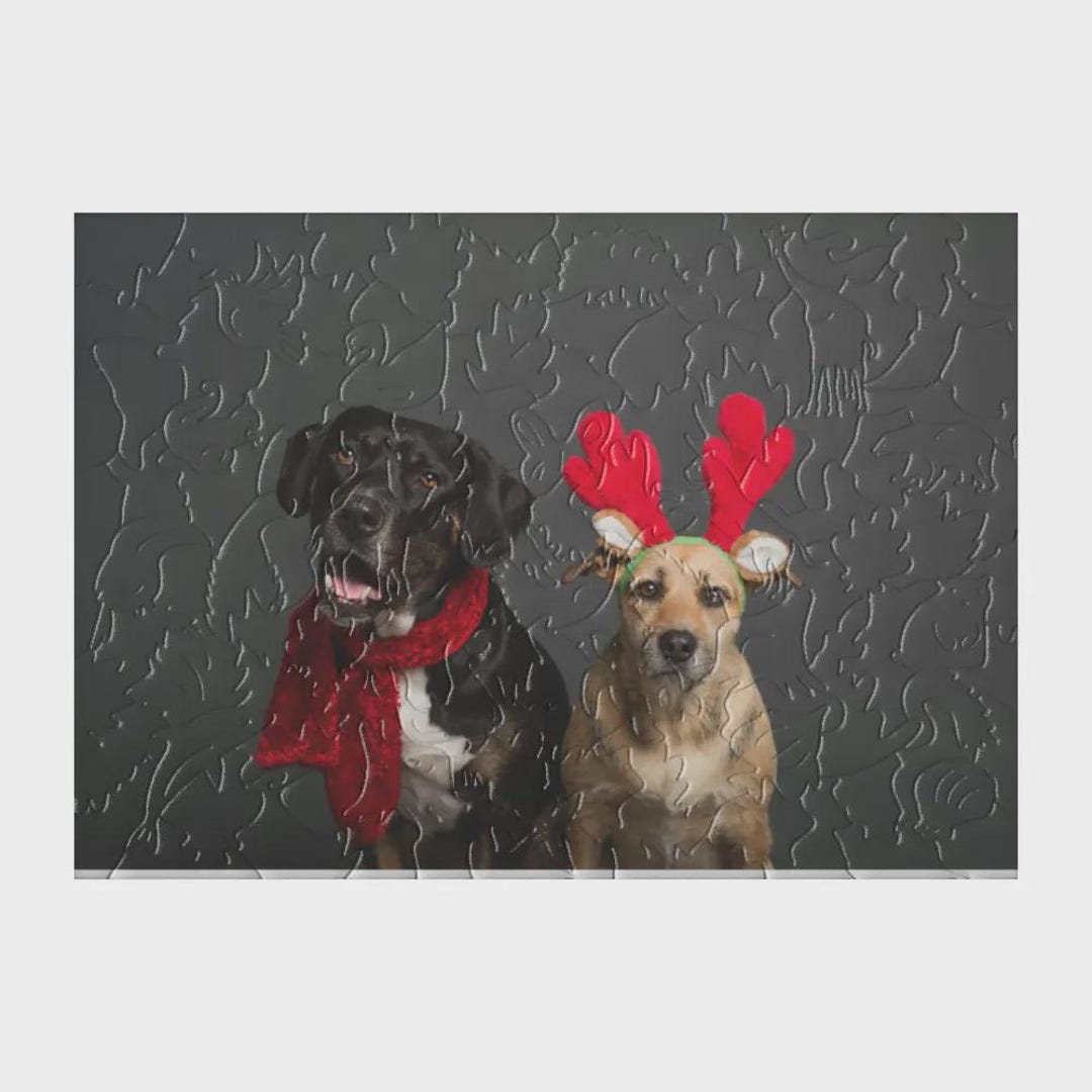 Christmas Animals Shaped Wooden Puzzle - Etsy
