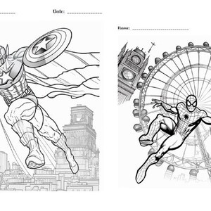 Superhero Adventure in London: an Exciting Children's Coloring Book - Etsy