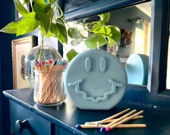 Smiley Face Candle Candle Mold, Aesthetic Room Decor, Trendy Candle ...