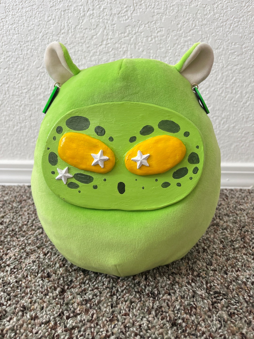 Clay Faced Stuffed Animal, Green Alien Plushie, Squishmallow - Etsy