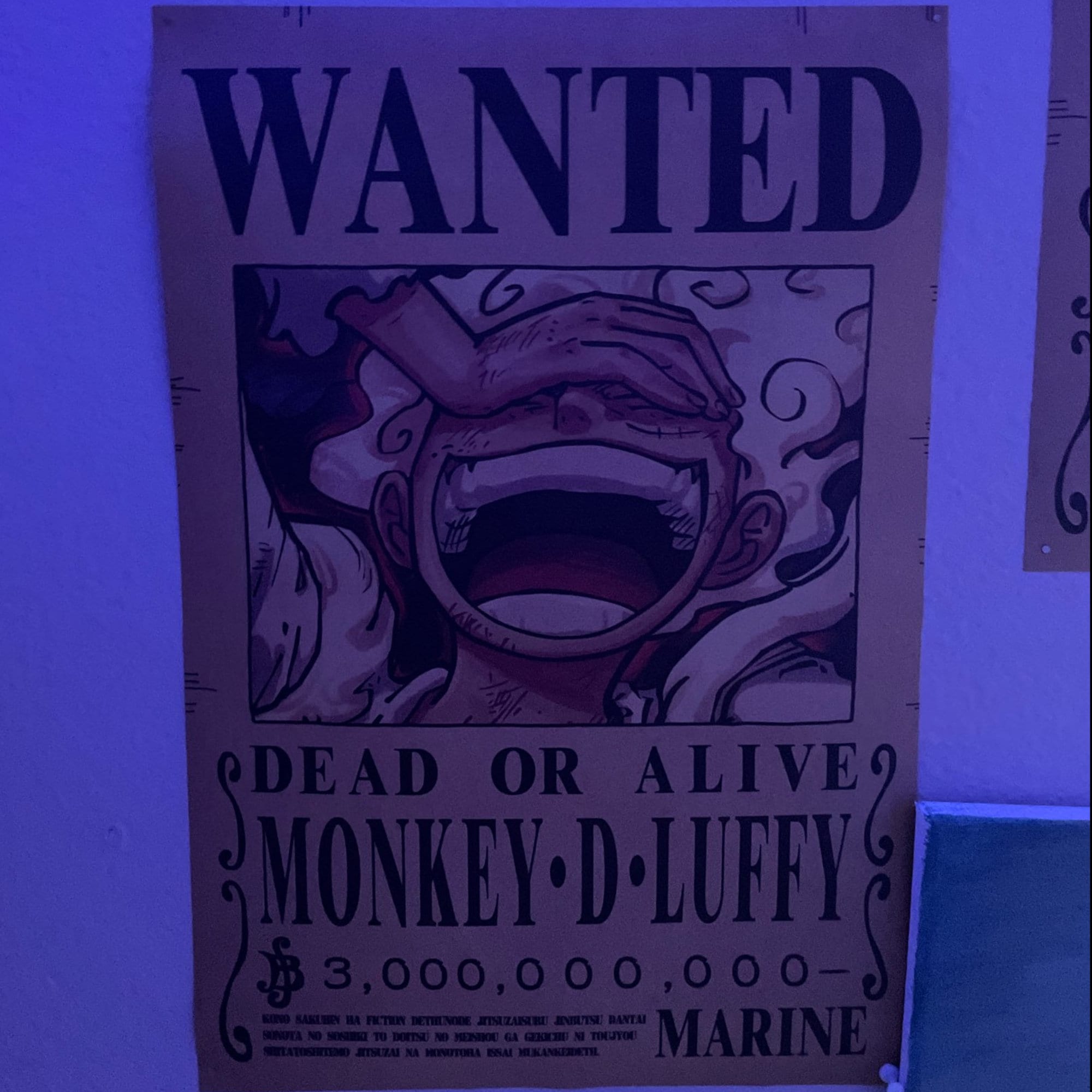 One Piece Wanted Bounty 3 Billion Poster Luffy Joyboy Four Emperors Kid ...
