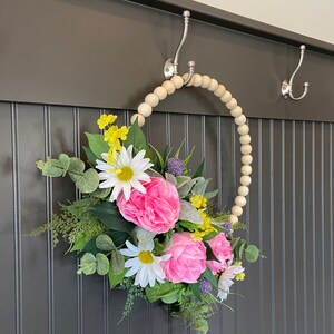 Spring Wreath - Spring Beaded Wreath - Spring Door Wreath - Beaded ...