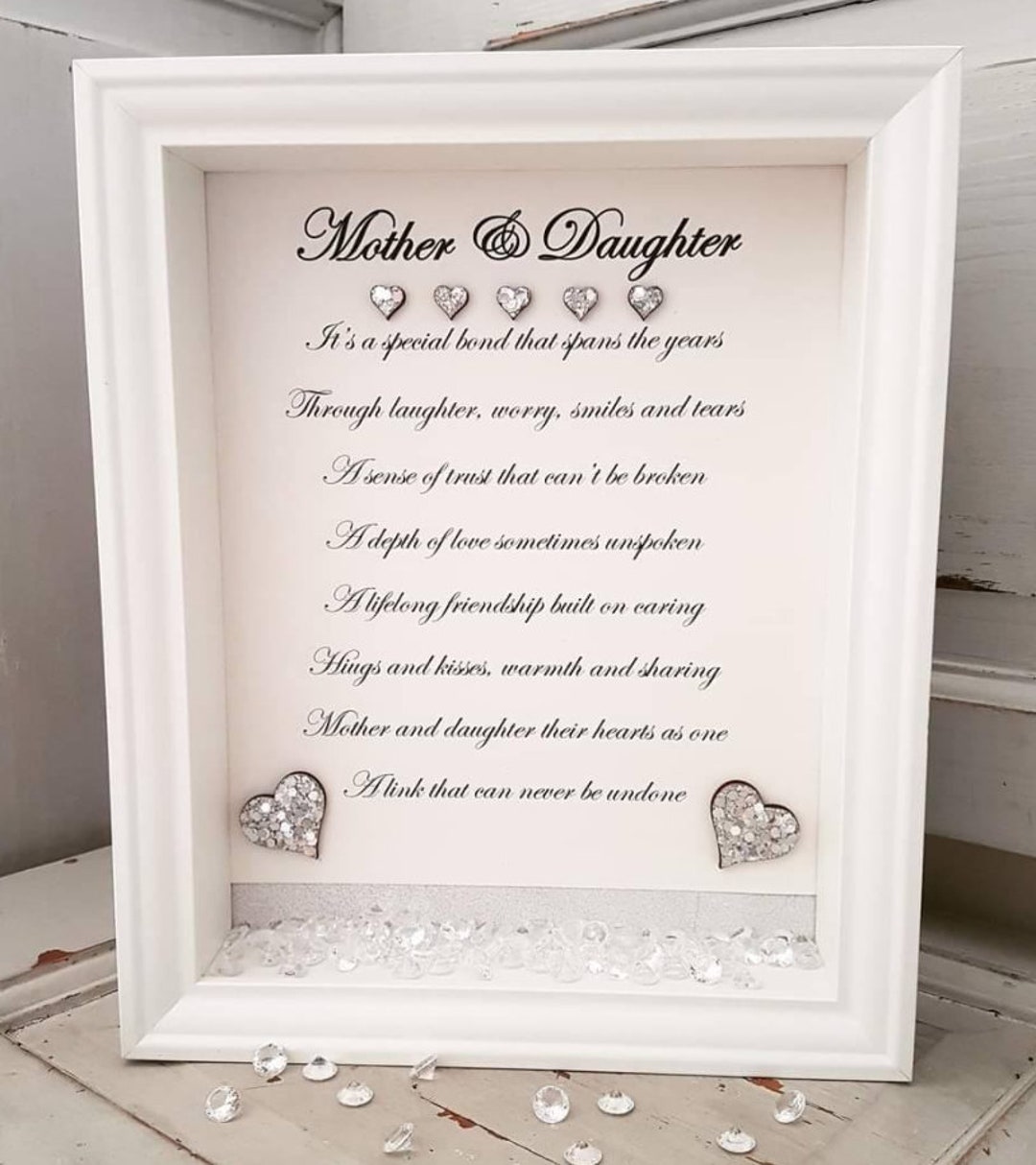 Gift for Mum From Daughter – Framed Mother Daughter Poem – Birthday ...