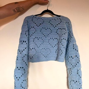 Heart Print Top Crochet Pattern - Etsy