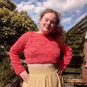 Heart Print Top Crochet Pattern - Etsy