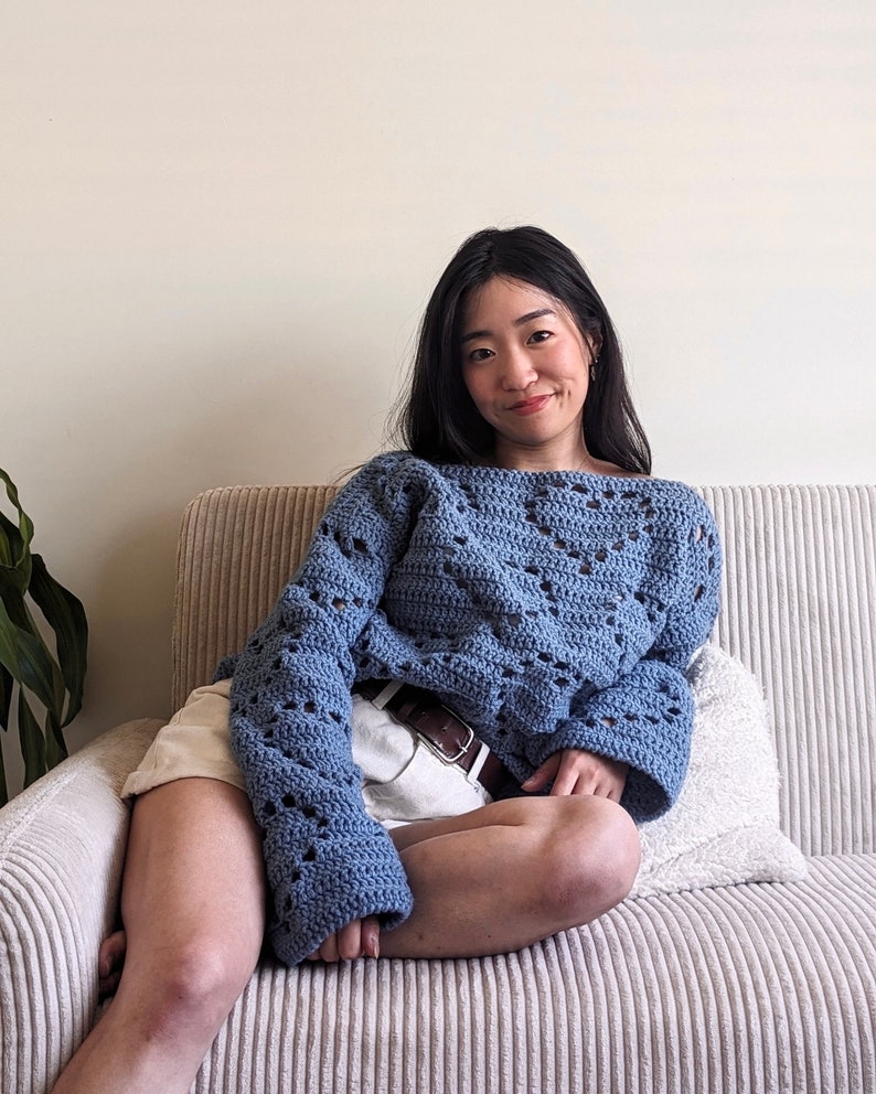Heart Print Top Crochet Pattern - Etsy
