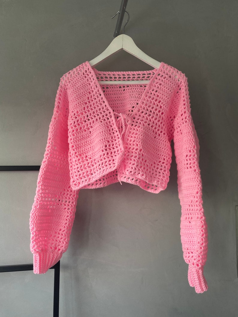 Filet Heart Cardigan Crochet Pattern - Etsy