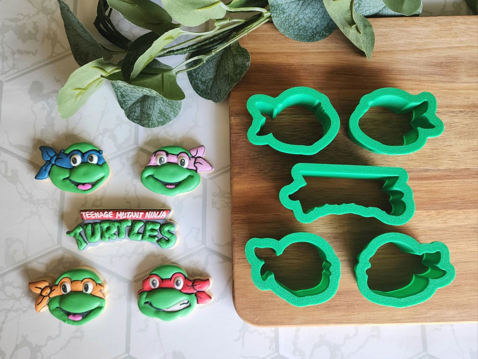 5pc Turtle Cookie Cutter Set Ninja Cookie Cutter Set Turtles Cookie ...