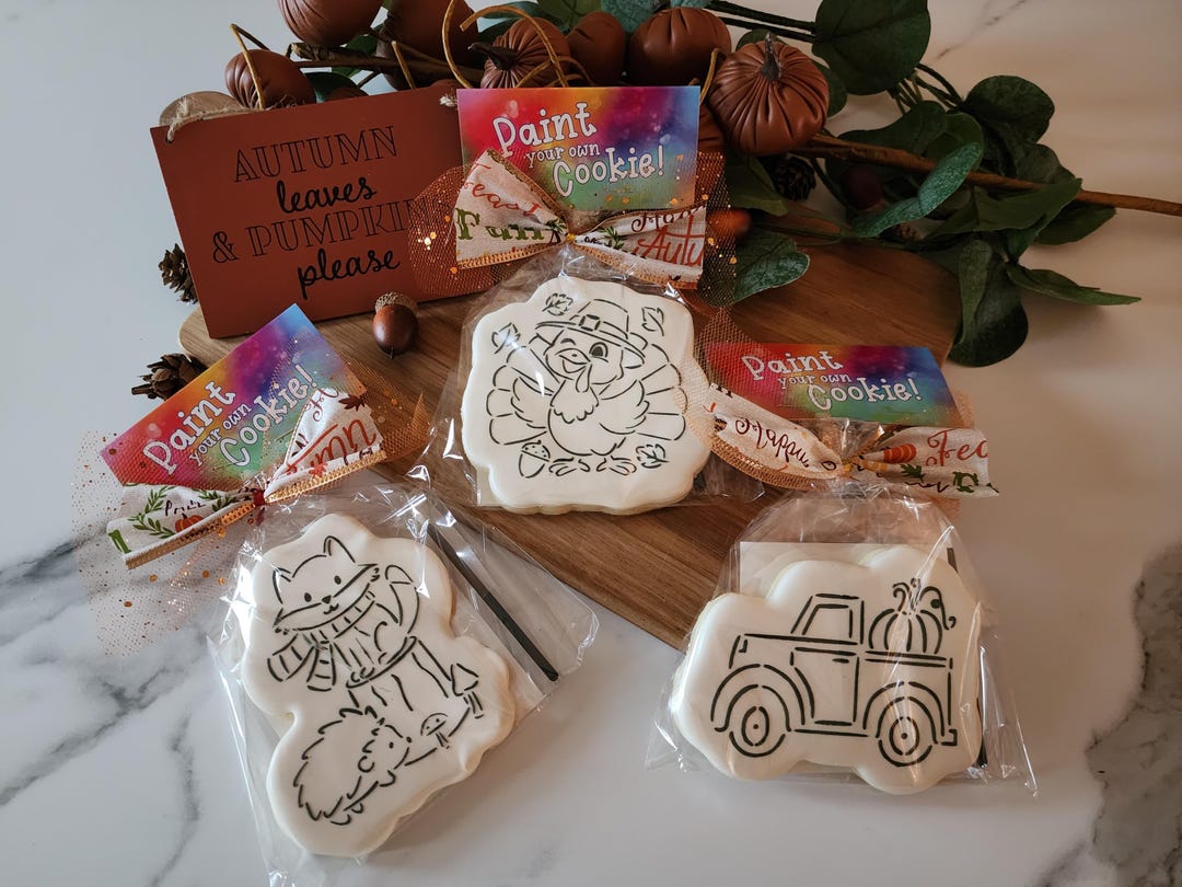 Fall PYO Cookie Cutter & Stencil Combo - Thanksgiving Designs - Etsy