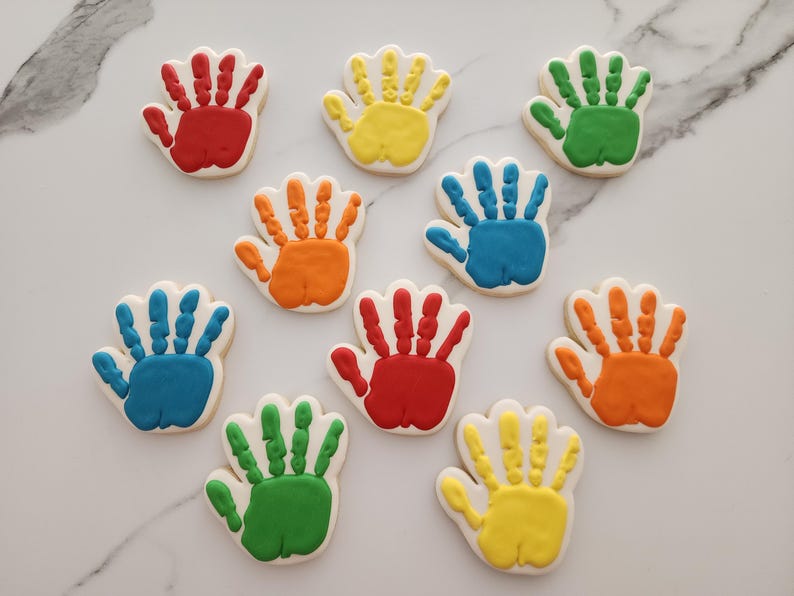 Hand Print Cookie Cutter - High Five - Hand Cutter - Birthday Cookie ...