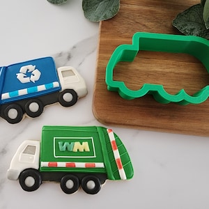 3 Pc Set Garbage Truck Recycle Logo Stencil - Cookie Stencils - Cupcake ...