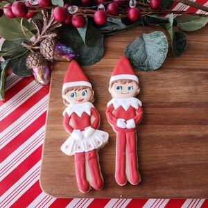 2pc Elf Shelf Boy and Girl Cookie Cutter Set Elf Boy Cookie Cutter Elf ...