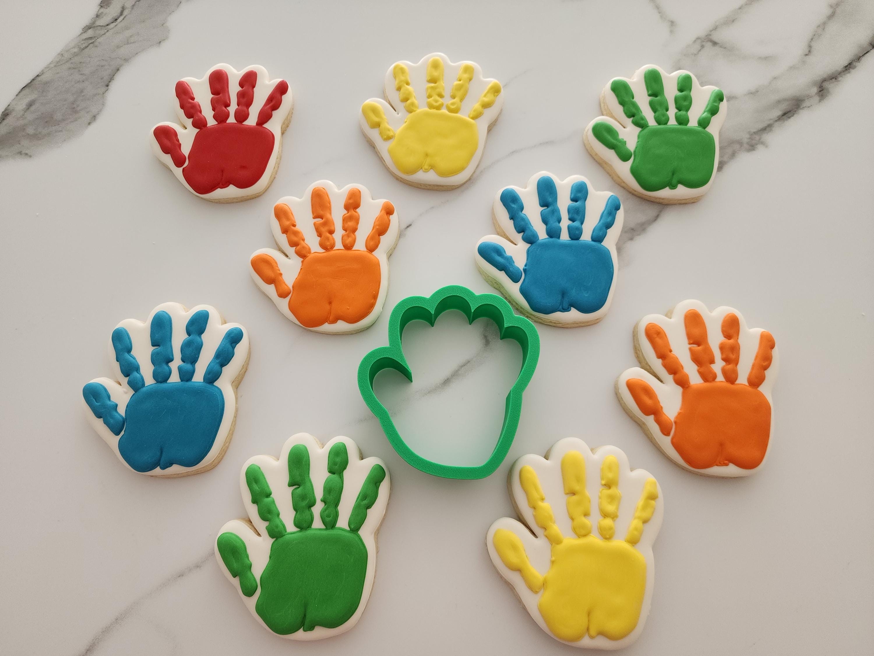 Hand Print Cookie Cutter - High Five - Hand Cutter - Birthday Cookie ...