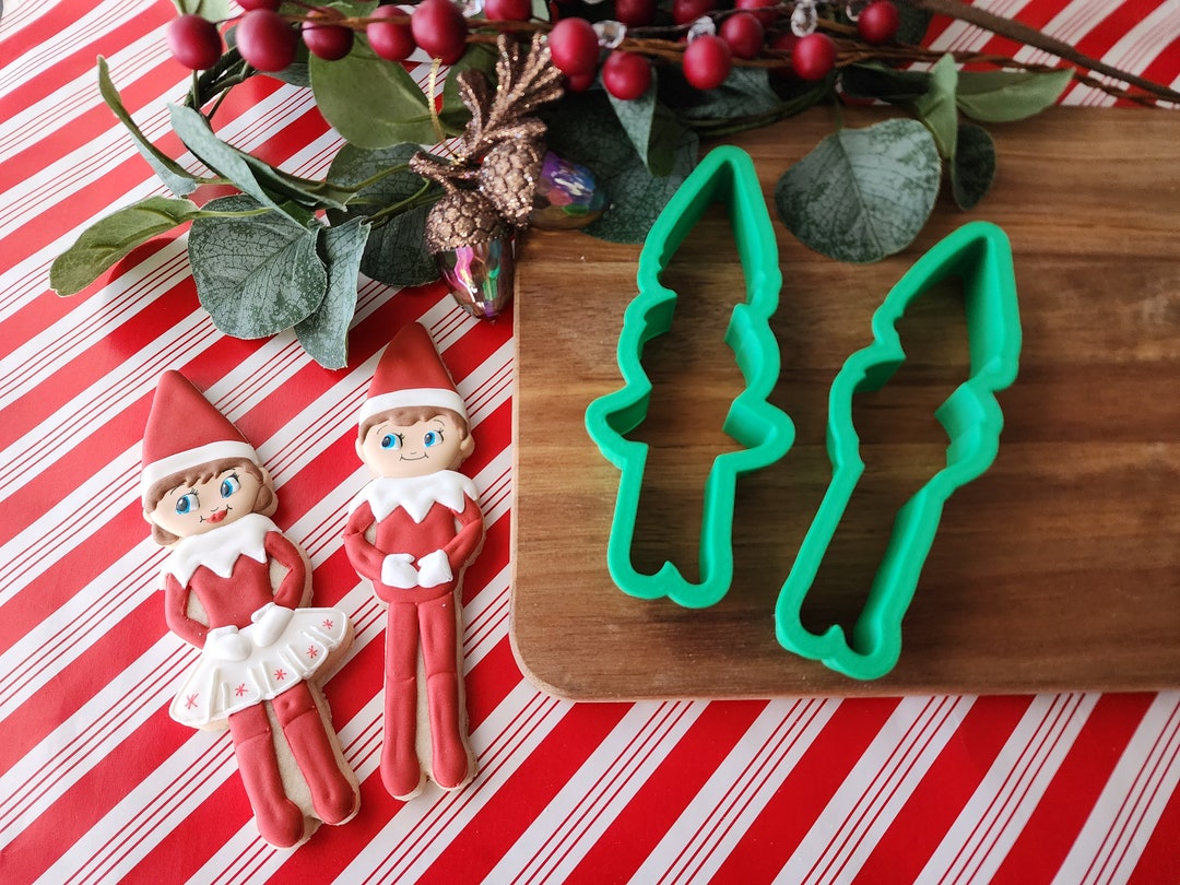 2pc Elf Shelf Boy and Girl Cookie Cutter Set Elf Boy Cookie Cutter Elf ...