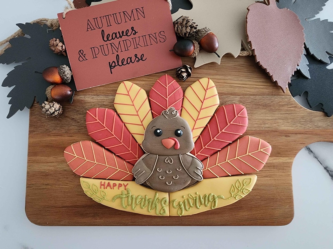 Turkey Platter Cookie Cutter Set - Thanksgiving Fall Holiday - Food ...
