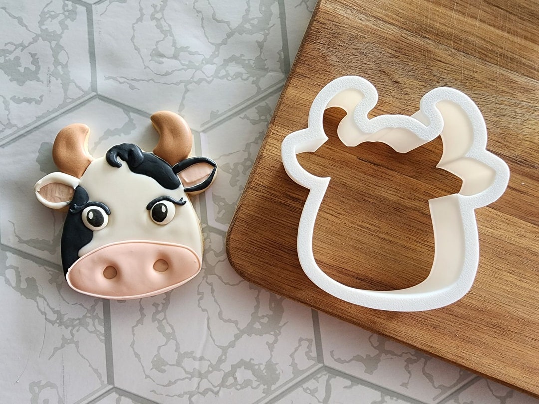 Cow Cookie Cutter - Cow Head Cookie Cutter - Barnyard Cookie Cutter ...