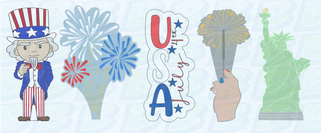 Independence Day Cookie Cutter Set: 4th of July, USA (5pc) - Etsy