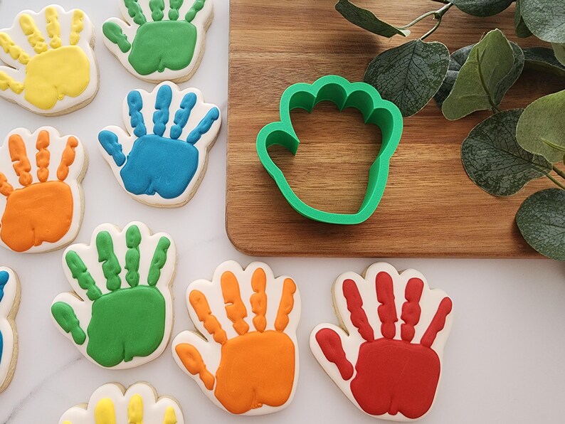 Hand Print Cookie Cutter - High Five - Hand Cutter - Birthday Cookie ...