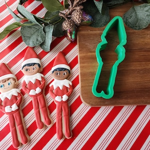 2pc Elf Shelf Boy and Girl Cookie Cutter Set Elf Boy Cookie Cutter Elf ...