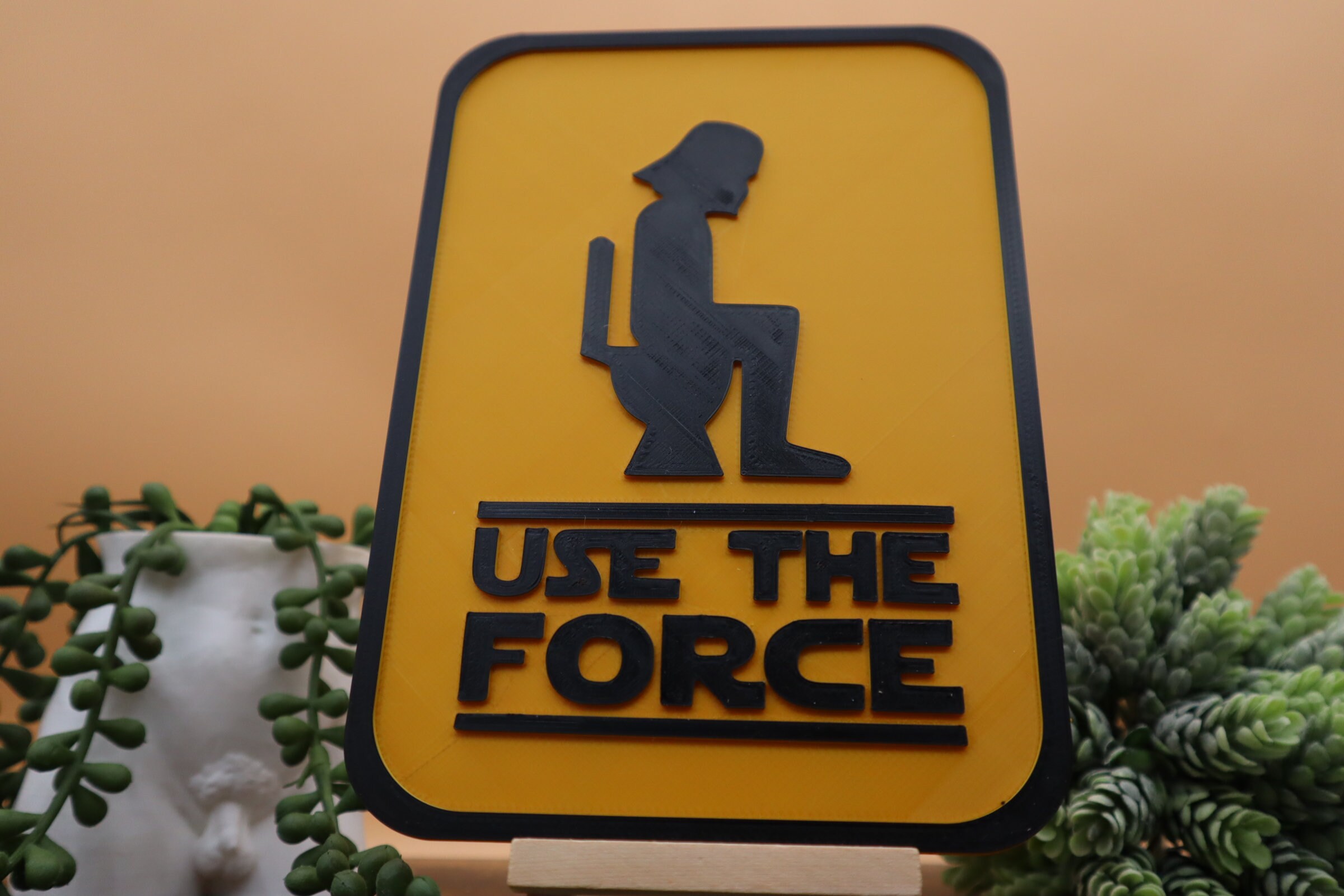 Use the Force Bathroom Sign Restroom Sign Darth Vader Funny Bathroom ...