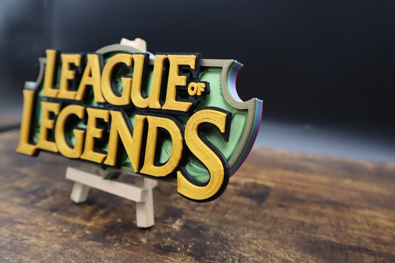 League of Legends Sign 3d Printed Fan Art Logo LOL Gaming Decoration ...