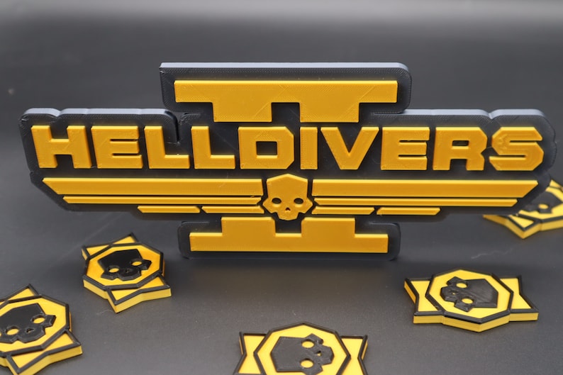 Helldivers 2 Logo Wall Art Fan Art of Helldivers II Gamer Space ...
