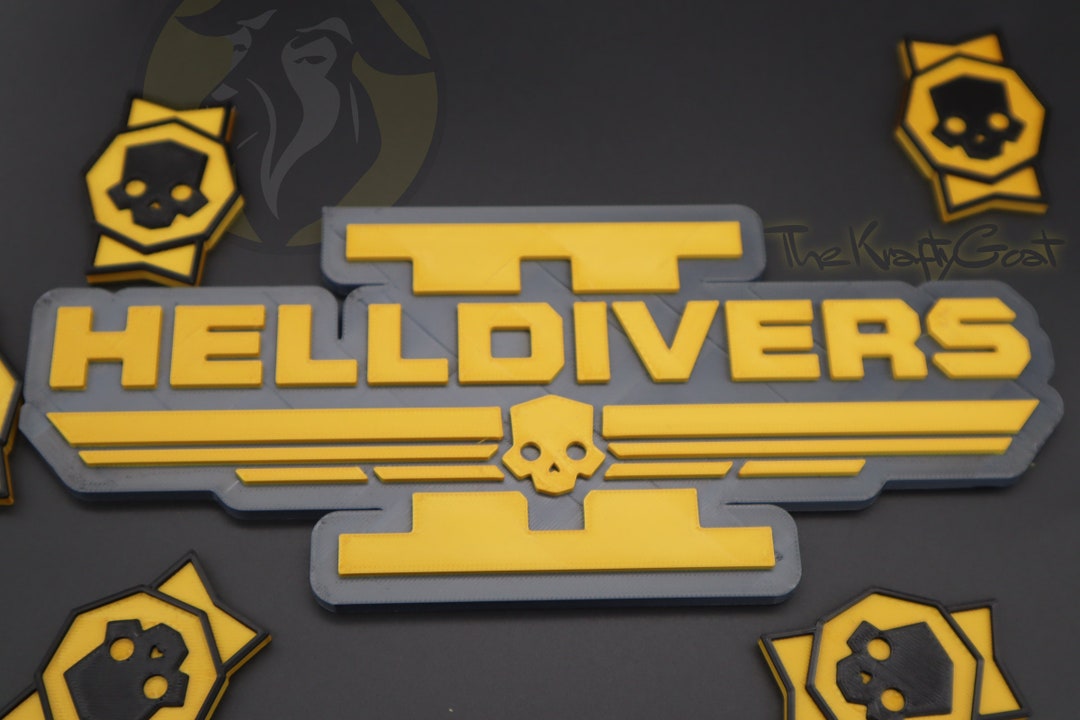 Helldivers 2 Logo Wall Art Fan Art of Helldivers II Gamer Space ...