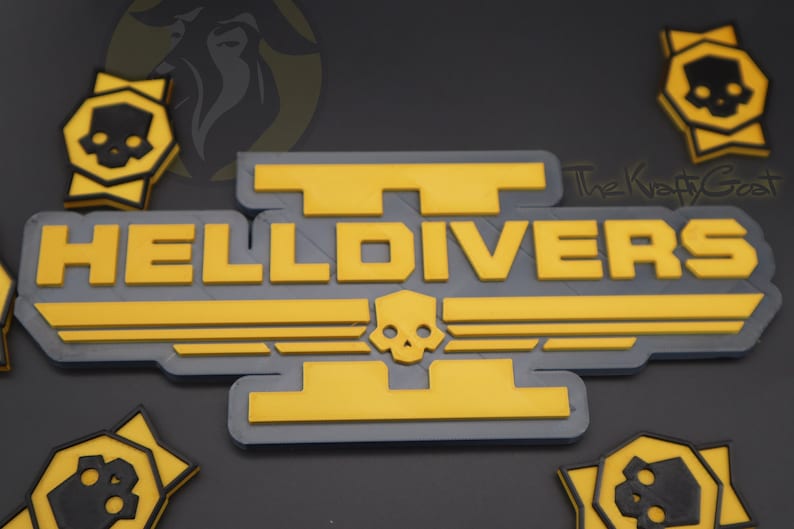 Helldivers 2 Logo Wall Art Fan Art of Helldivers II Gamer Space ...