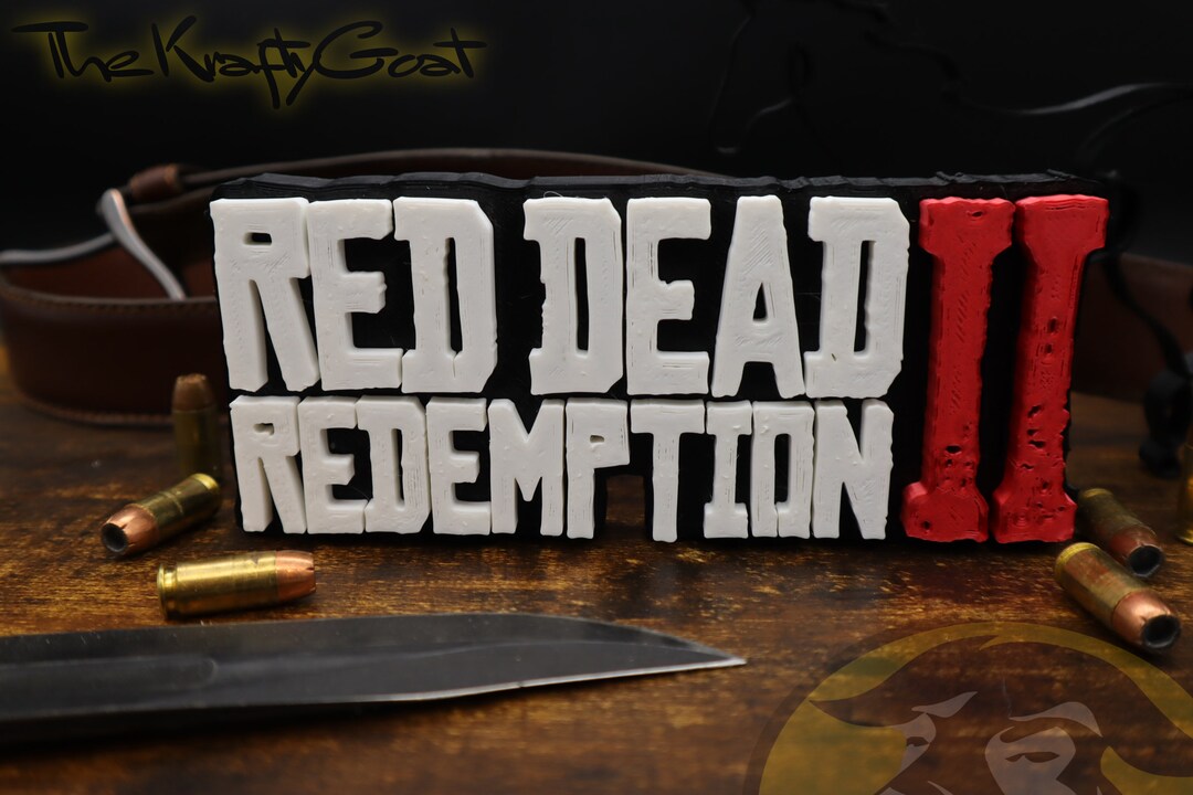 Red Dead Redemption II 3D Printed Sign Fan Art 7.25 X 3 Desk Art Gamer ...